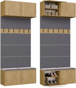 Předsíňová stěna HAGA 2W 100 cm dub Artisan