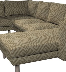 Potah na pohovku IKEA Norsborg rohová, 5-místná se šezlongem barva béžová látka pletený vzor, vzorované