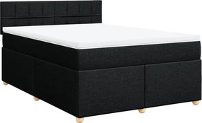 Box spring postel s matrací černá 160x200 cm textil 3286733