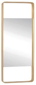 Hübsch Nástěnné zrcadlo s mosazným rámem, hranaté, velké - 340115