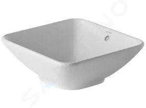 DURAVIT - Bacino Umyvadlo na desku, 420x420 mm, s přepadem, bílá (0333420000)