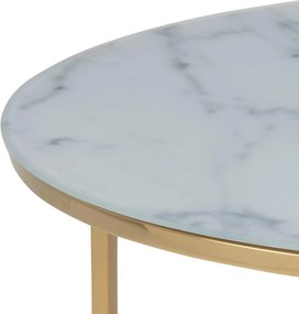 ACTONA Kulatý konferenční stolek ALISMA bílý ⌀80 cm
