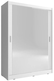 Šatní skříň MAJA 130 2x zrcadlo Bílá