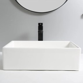 Erga Elsa, umyvadlo na desku 500x395x140 mm, bílá lesklá, ERG-V03-9506-WH
