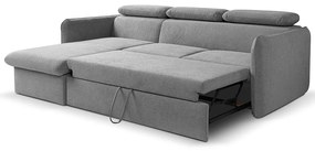 Malá sedací souprava SLIM | 179x235 cm | LEVÁ | 20 středně hnědá | rozkládací + úložný prostor