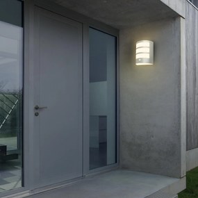BRI 3795014 LED nabíjecí nástěnné svítidlo, venkovní, pohybové čidlo, soumrakový senzor, IP44, matný chrom - BRILONER