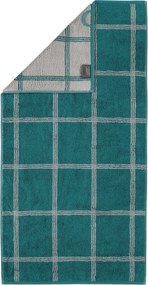 Ručník Two-Tone s kostkami 50 x 100 cm smaragdový