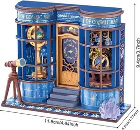 RoboTime 3D dřevěná skládačka Miniatura domečku Kouzelný astronomický
