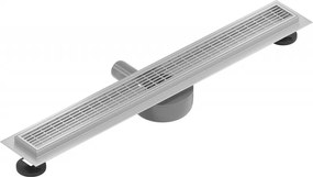 Mexen Flat lineární nerezový žlab 60 cm, 360° sifon, vzor M33, nerez, 1033060-40