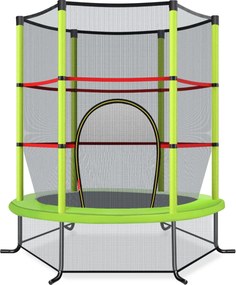 Costway Zahradní trampolína Ø165 cm s ochrannou sítí trampolína do 135 KG