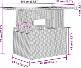 vidaXL Sada zahradních pohovek s polštářem s úložištěm 7 pcs Šedá [3357752]