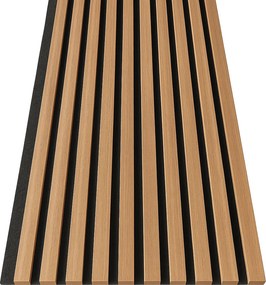 3D Dřevěné lamely na zeď na filci 255x46cm - Dub LATTE