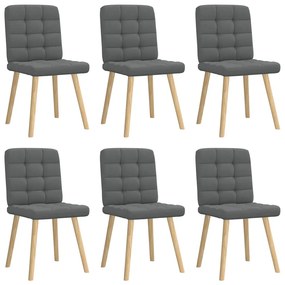 Otočné jídelní židle 6 ks tmavě šedé textil 3315462