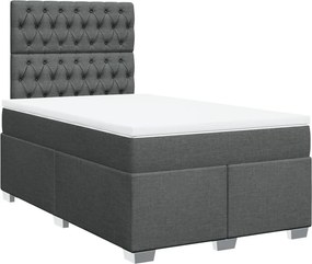 Box spring postel s matrací tmavě šedá 120x190 cm textil 3292735