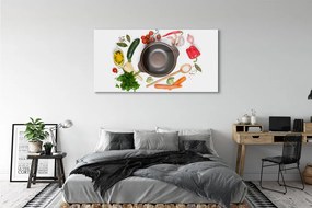 akrylový obraz Lžíce rajčata petržel 140x70 cm