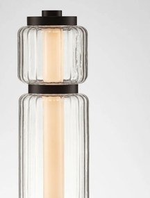 Matně černá skleněná LED stolní lampa (výška 39 cm) Liesa – Nova Luce