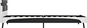 Rám postele s LED světlem šedý umělá kůže 90 x 200 cm 280307