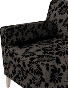 Potah na křeslo IKEA Karlstad barva hnědá látka pletený vzor, vzorované