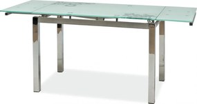 Casarredo - Komfort nábytek Rozkládací jídelní stůl GD-017, bílá sklo/chrom