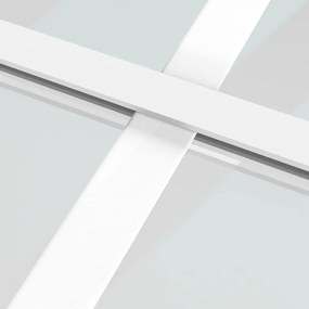 vidaXL Posuvné dveře 102,5 x 205 cm čiré ESG sklo a hliník [151676] Barva: Bílá