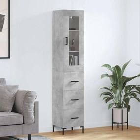 vidaXL Skříň highboard 34,5 x 34 x 180 cm kompozitní dřevo [3199239] Barva: Betonová šedá