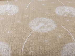 XPOSE® Krepové povlečení PAMPELIŠKY DUO - hnědé/bílé
