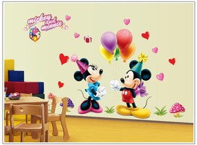 Samolepka na zeď "Mickey & Minnie" 130x80 cm