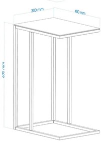 EVILA "ALASKA" designový odkládací stolek