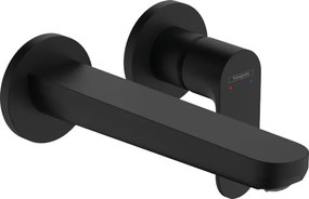 Hansgrohe Rebris S, umyvadlová baterie pod omítku, pro montáž na stěnu, s výtokem 20 cm, 2-otvorová instalace, černá matná, 72528670