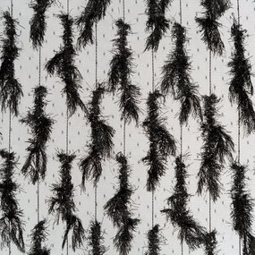 ZÁVĚS NA KROUŽCÍCH VICTORIA 140X250 CM ČERNÁ