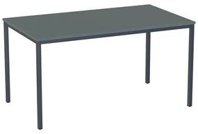 Jídelní stůl Versys s podnožím antracit RAL 7016, 140 x 80 x 74,3 cm, tmavě šedý
