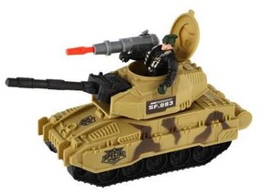 Teddies Tank s vojákem plast 8 x 24 cm na volný chod