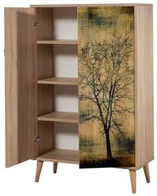 Dřevěná skříň Ananias Tree, výška 127 cm