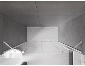 Mexen Velar Duo, posuvné dveře do otvoru 170x200 cm, 8mm čiré sklo, bílá, 871-170-000-02-20