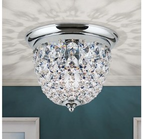 Orion DLU 1840/26-Křišťálové str. svítidlo PLAFOND 1xE27/40W/230V pr.26 cm chrom