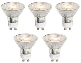 Sada 5 LED žárovek GU10 50mm s 3-krokovým stmíváním teploty barev 4,9W 450 lm 2000-2700K