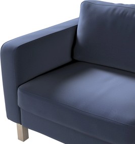 Potah na pohovku IKEA  Karlstad 2-místná, nerozkládací, krátký barva tmavě modrá látka sametová