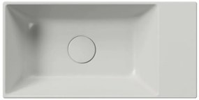 GSI KUBE X keramické umývátko 50x25cm, broušená spodní hrana, bez otvoru, pravé/levé, cenere mat 94869017