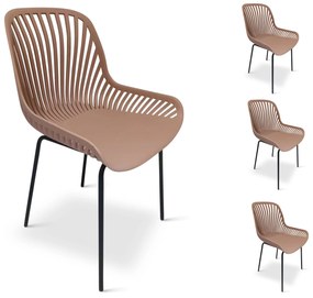Designová židle GABY růžová 4 ks