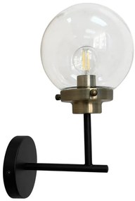 Candellux Černo-patinové nástěnné svítidlo Lens pro žárovku 1x E14 21-01283