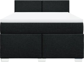 Box spring postel s matrací černá 140 x 190 cm textil 3285878