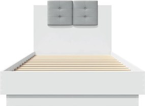Rám postele s čelem a LED osvětlením bílý 100 x 200 cm 3210024