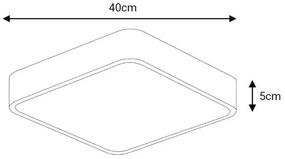 LED Stropní svítidlo FELIZ LED/40W/230V 4000K 40x40 cm černá