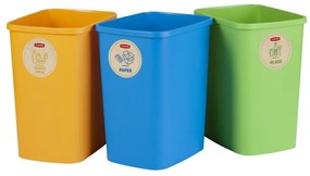 Sada 3 odpadkových košů na tříděný odpad CURVER ECO, 25 l