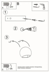 Nástěnné keramické svítidlo SOLLUX Globe E27 1x60W bez zdroje SL.0032