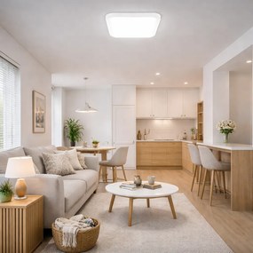 LED Solution Bílé přisazené LED svítidlo Plano čtvercové 250x250mm 18W IP44 76251