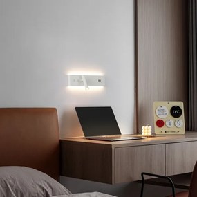 Brilagi-LED Nástěnné bodové svítidlo s USB portem NOCTIS LED/3W/230V+LED/9W bílá