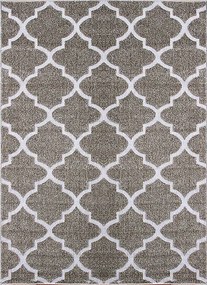 Berfin Dywany, Kusový koberec Lagos 1052 Beige (Brown, Bronz), 80x150, hnědá, chodba / předsíň
