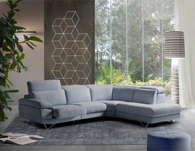 Pregio Italia sofa&relax Moderní rohová sedačka SUN Provedení: 3 + roh + 1 s ukonč., Vzorník látek: tekno fibra 02 linen