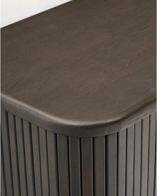 Tmavě hnědá závěsná skříňka pod umyvadlo v dekoru jasanu 90x40 cm Mailen – Kave Home